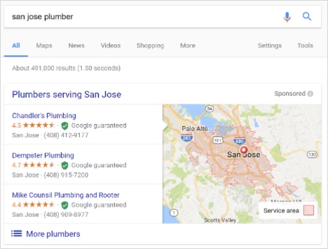 Local Home Service Ads get Service Area Map · SearchEngineNews.com